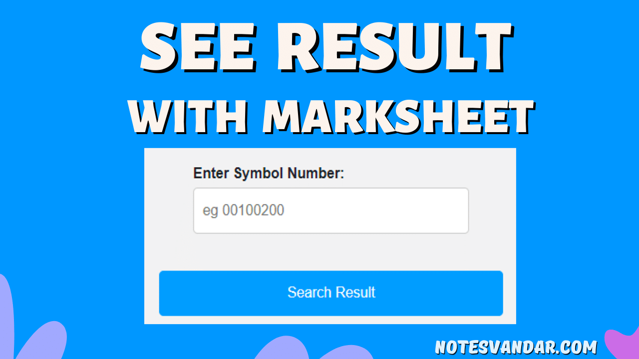 SEE Result 2079 - Check Your SEE Result With Marksheet